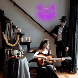 Wall Decor | Ghost Face Neon Signs For Wall Room Party Spooky Decor ...